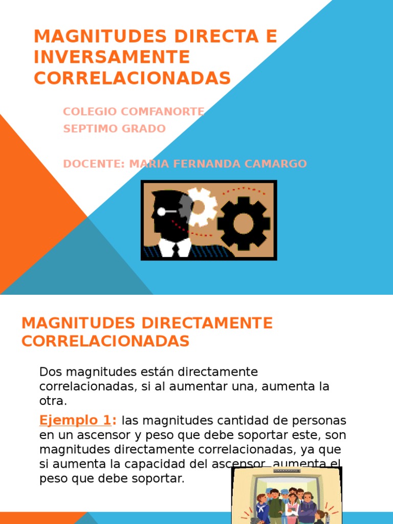 Diapositivas Magnitudes Directa e Inversamente Correlacionadas | PDF ...