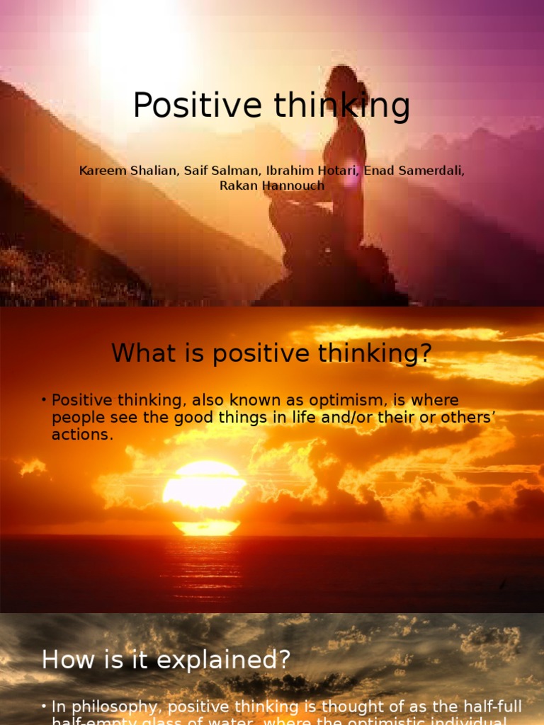 Positive Thinking: Kareem Shalian, Saif Salman, Ibrahim Hotari, Enad ...