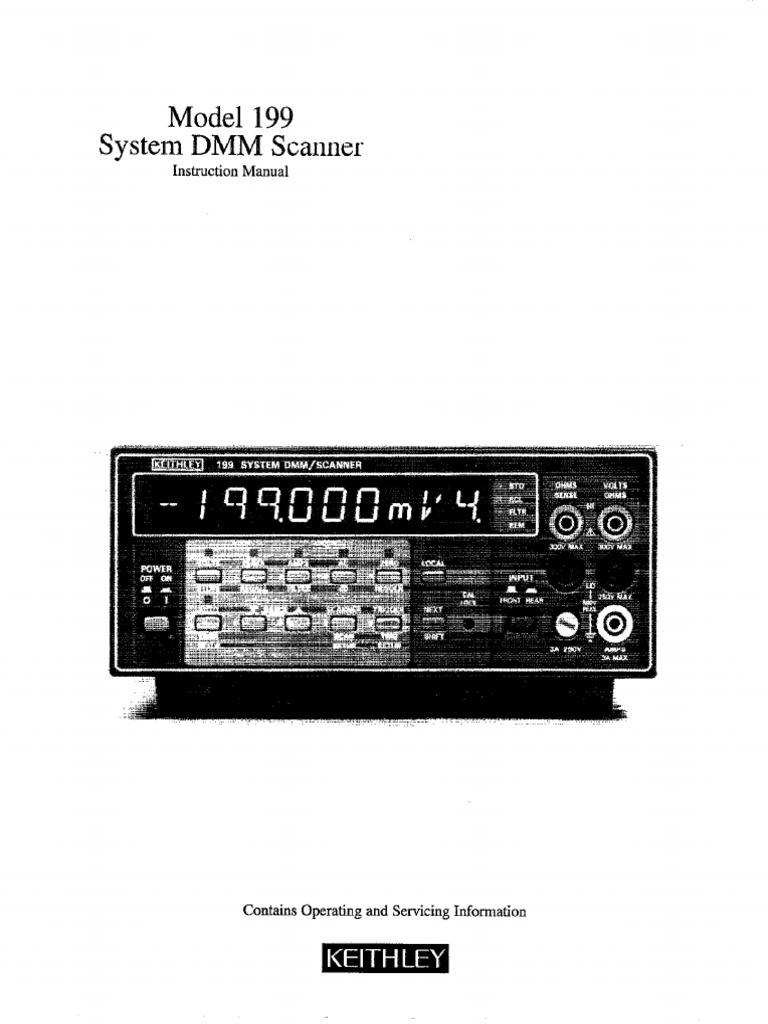 Keithley Model 199 DMM Scanner Manual | PDF | Image Scanner | Physical ...