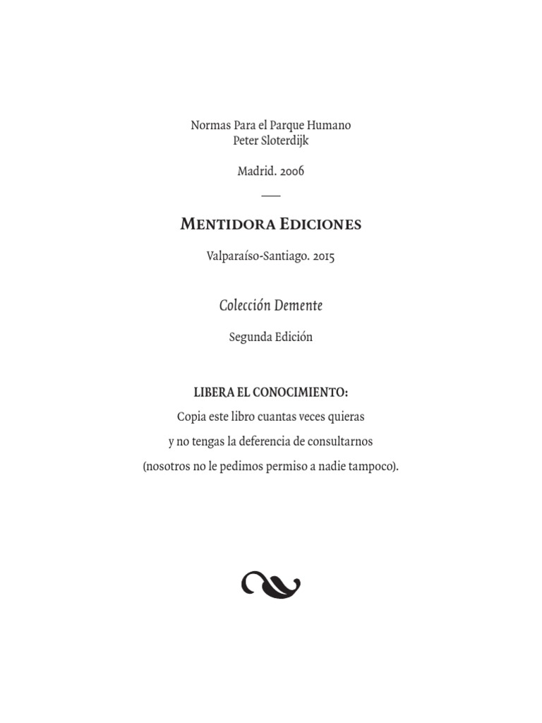 Normas Para El Parque Humano V2 PDF Esencia Martin Heidegger