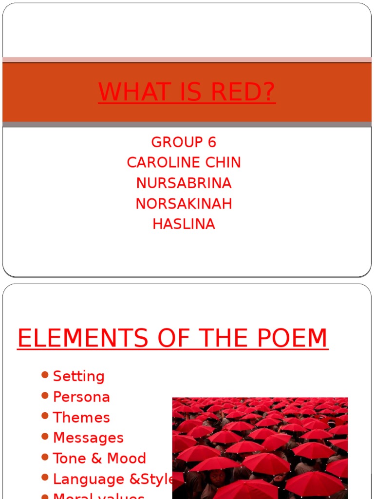 What Is Red | PDF | Poetry