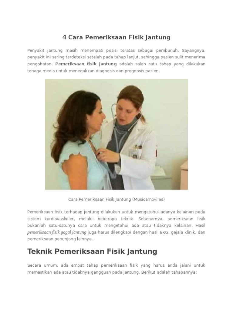 Pemeriksaan Fisik Jantung | PDF | Sains & Matematika
