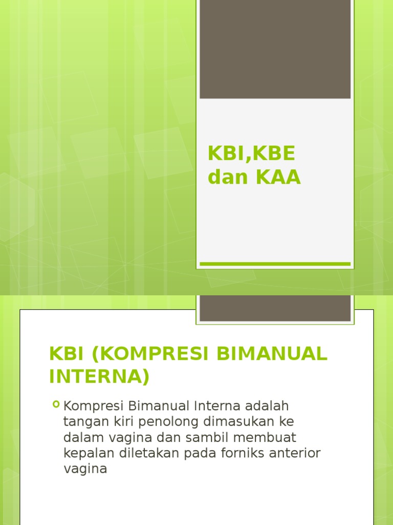 KBI, KBE Dan KAA | PDF