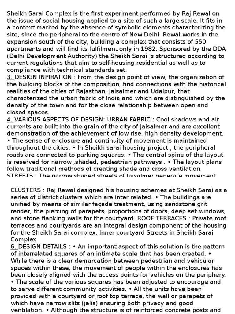 Sheikh Sarai Housing Complex Overview | PDF | Courtyard | Apartment