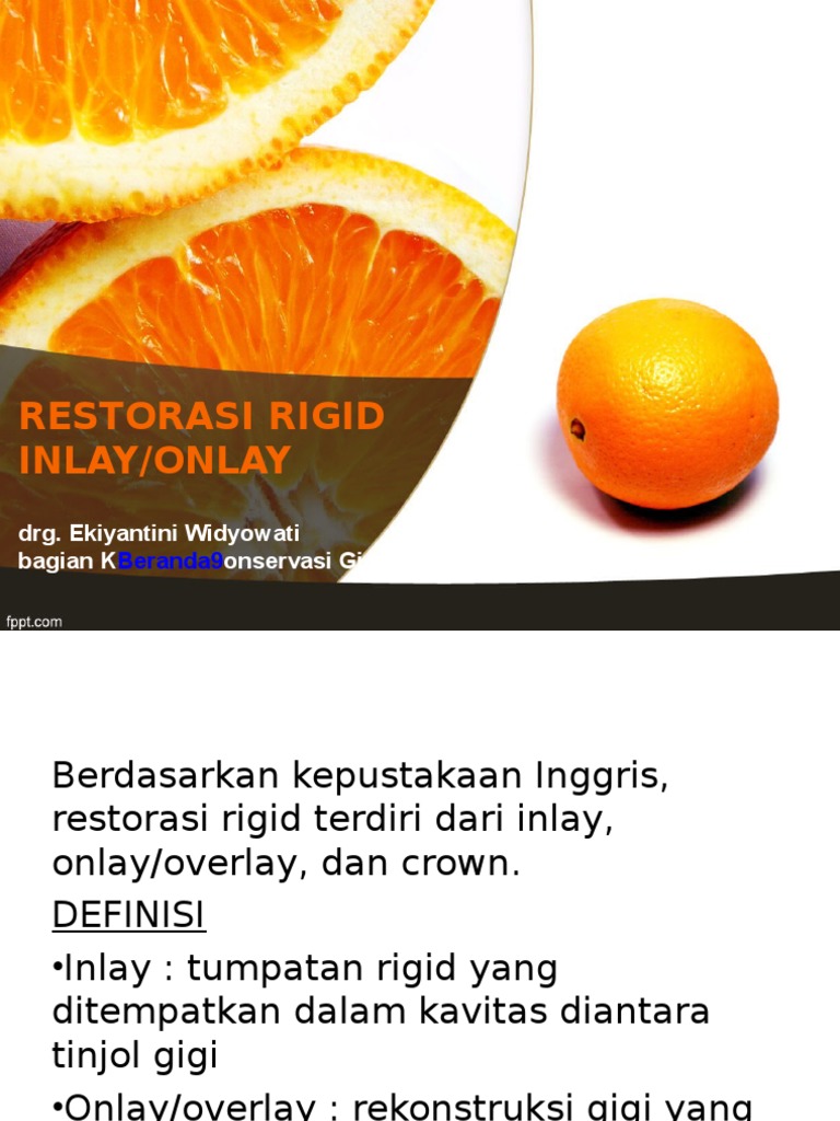 RESTORASI RIGID INLAY ONLAY | PDF