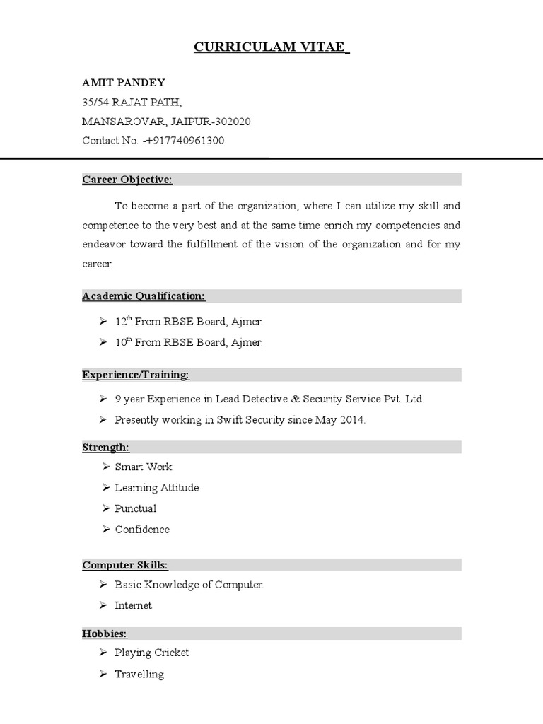 Amit Pandey CV | PDF