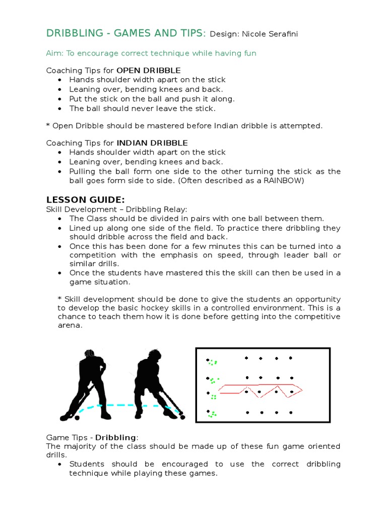 Dribbling - Games and Tips:: Lesson Guide | PDF