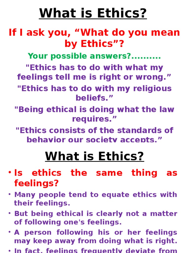 What Is Ethics Lecture | PDF | Virtue Ethics | Virtue