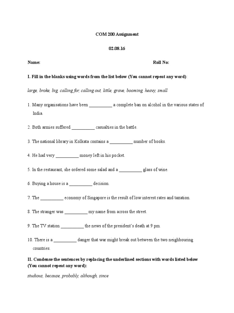 COM Assignment 1 | PDF