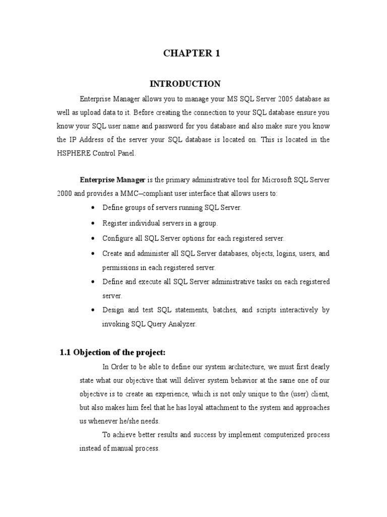 Final - Database Enterprise Manager | PDF | Microsoft Sql Server ...