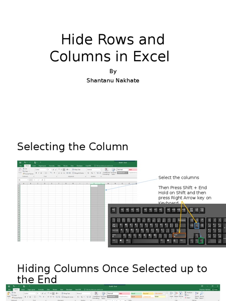 Hide Rows and Columns | PDF