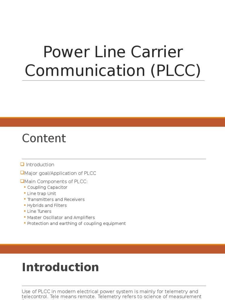 Power Line Carrier Communication (PLCC) | PDF | Capacitor | Electric ...