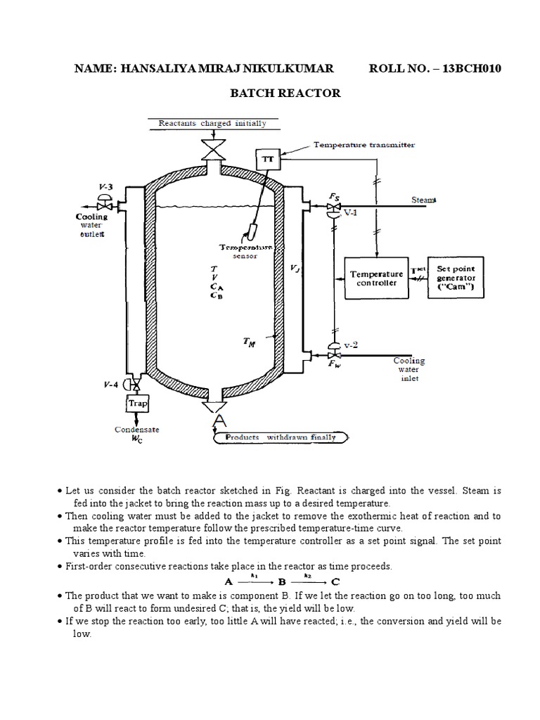 Batch Reactor | Chemical Reactor | Reaction Rate