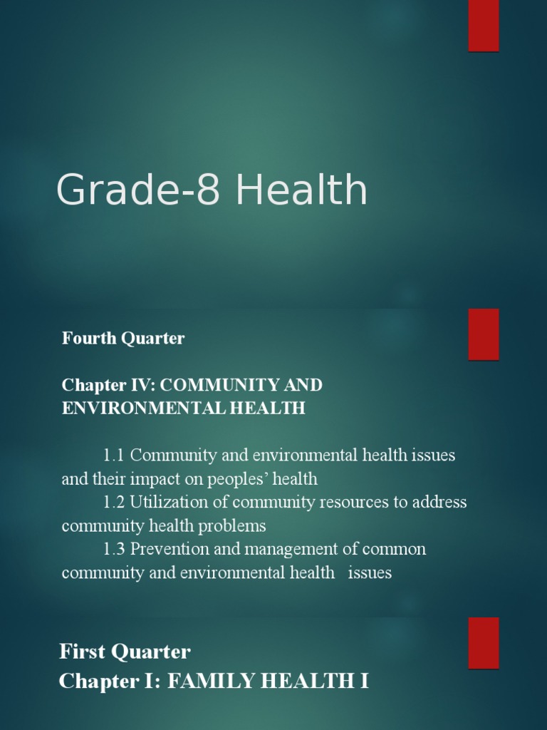Grade-8 Health Presentation | PDF