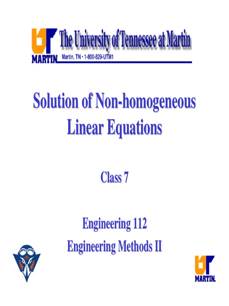 Matlab Class 7 Slides | PDF | Determinant | System Of Linear Equations