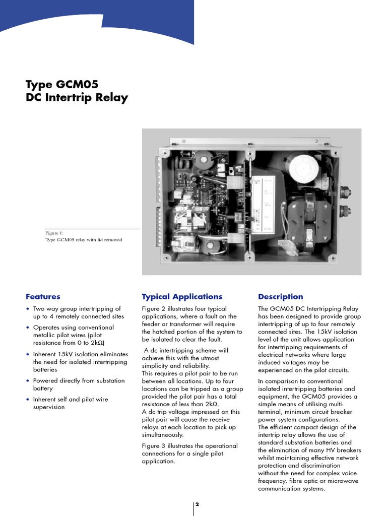 gcm05 Intertrip | PDF | Relay | Direct Current
