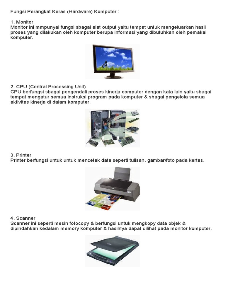 Fungsi Perangkat Keras | PDF