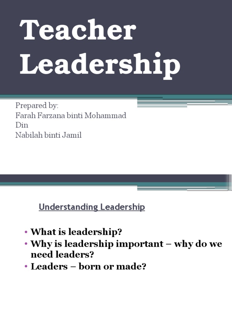 Understanding Teacher Leadership | PDF | Leadership | Applied Psychology