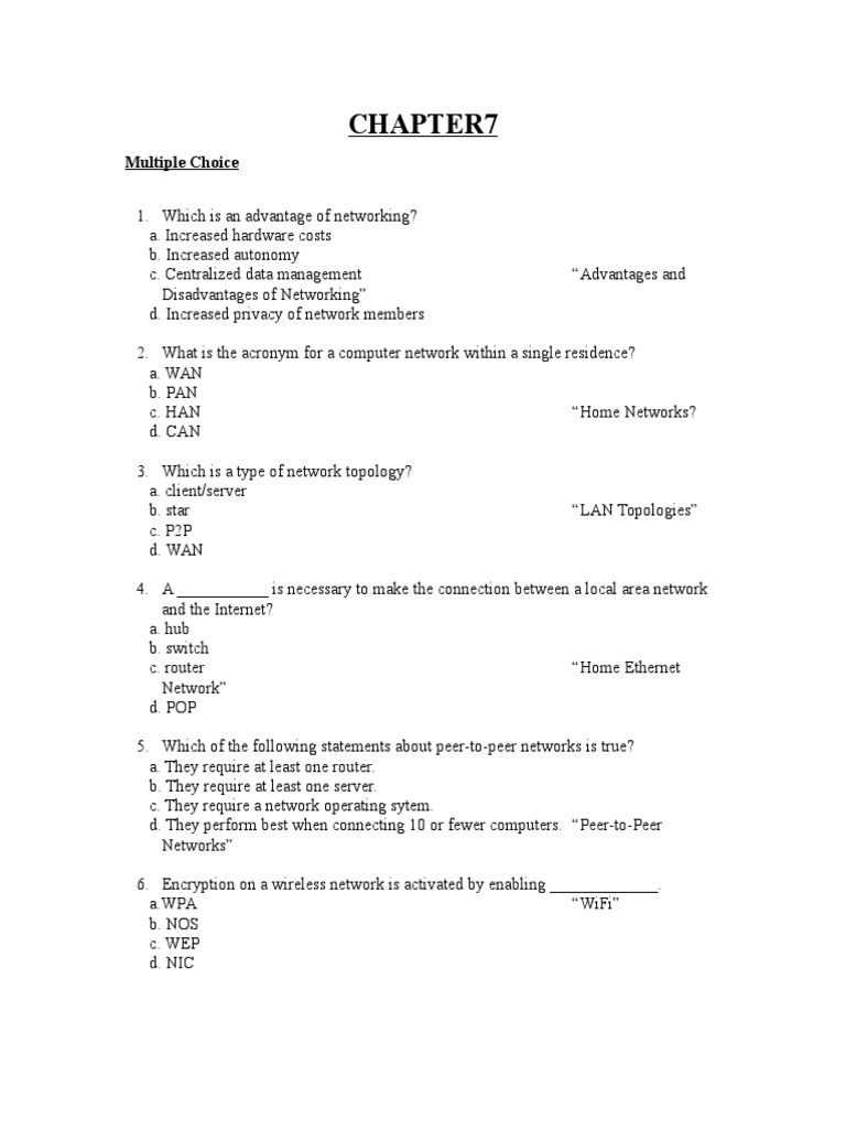 Mcq Computer Networking Pdf Voice Over Ip Computer Network 
