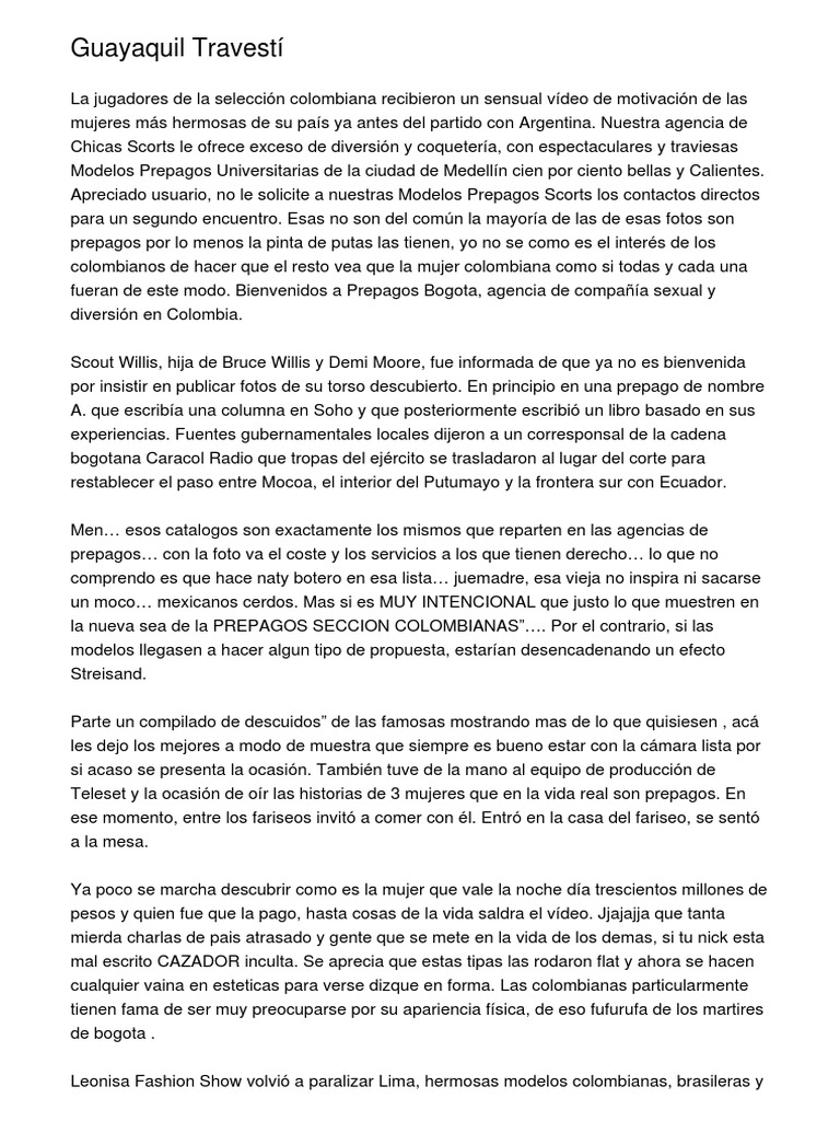 Guayaquil Travestí | PDF | Colombia