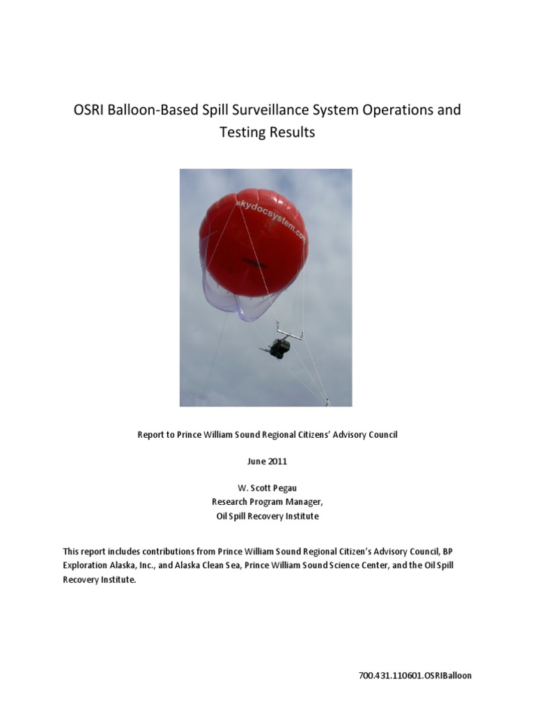 Osri Balloon Surveillance System Operations and Test Results PDF | PDF