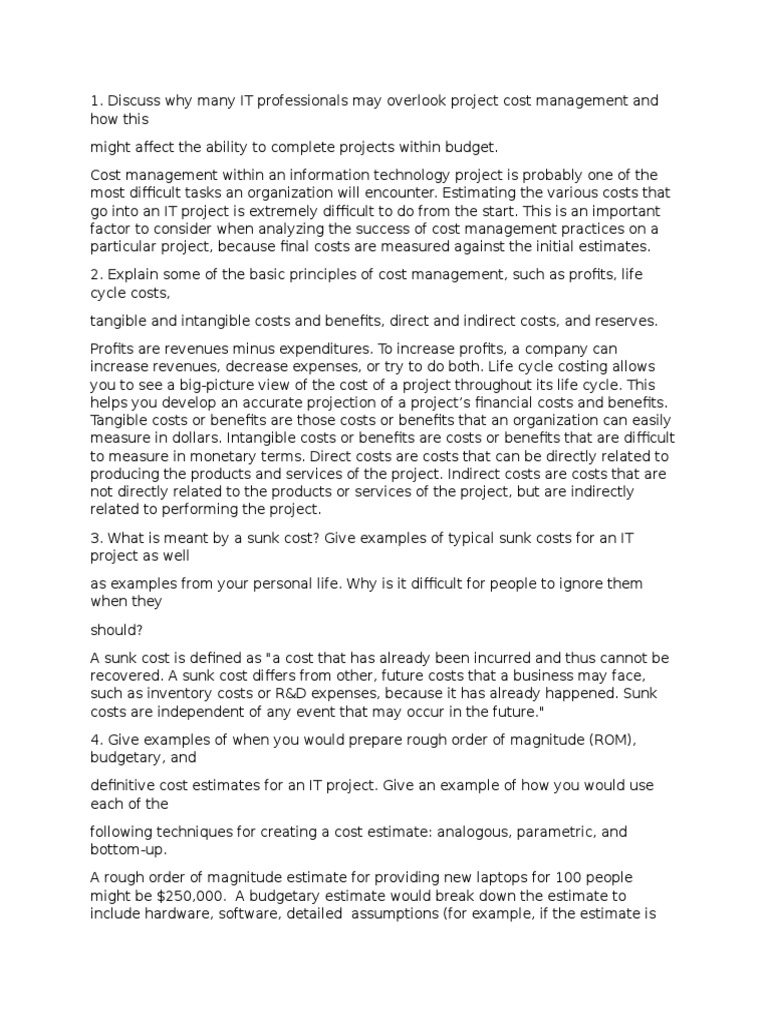 Chapter 7 Written Discussion Questions | Industries | Technology & Engineering