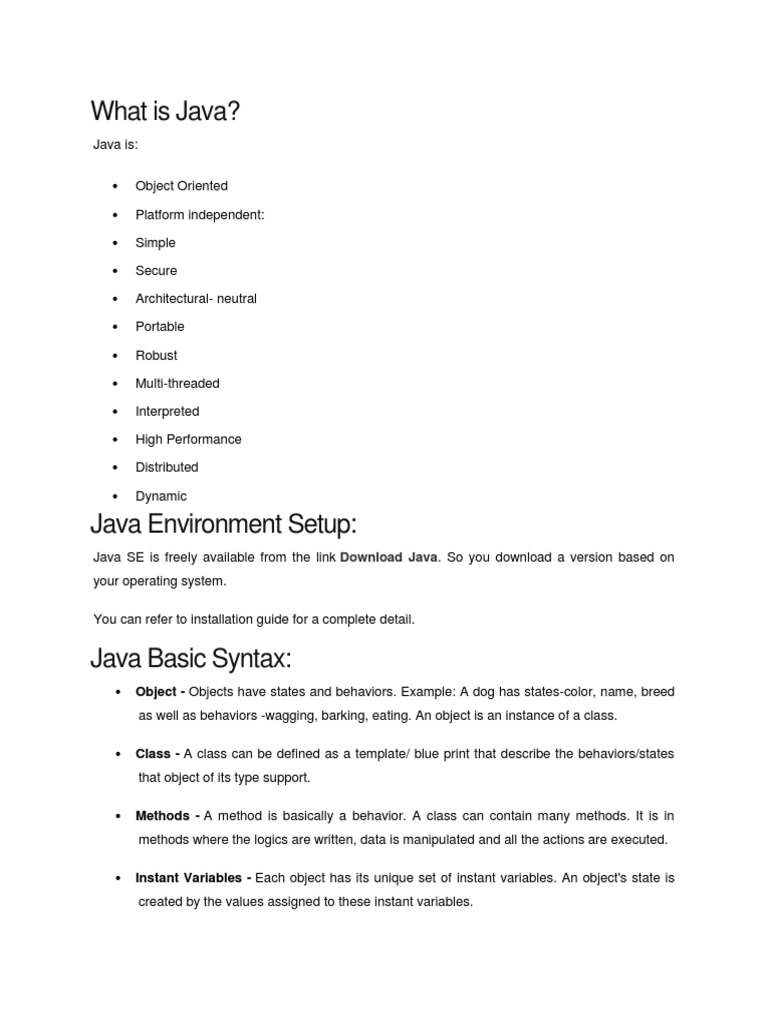 What Is Java | PDF | Method (Computer Programming) | Control Flow