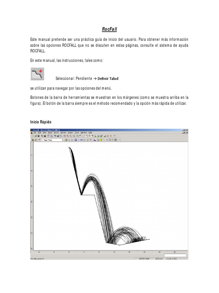 ROCFALL Tutorial Inicio Rápido | PDF