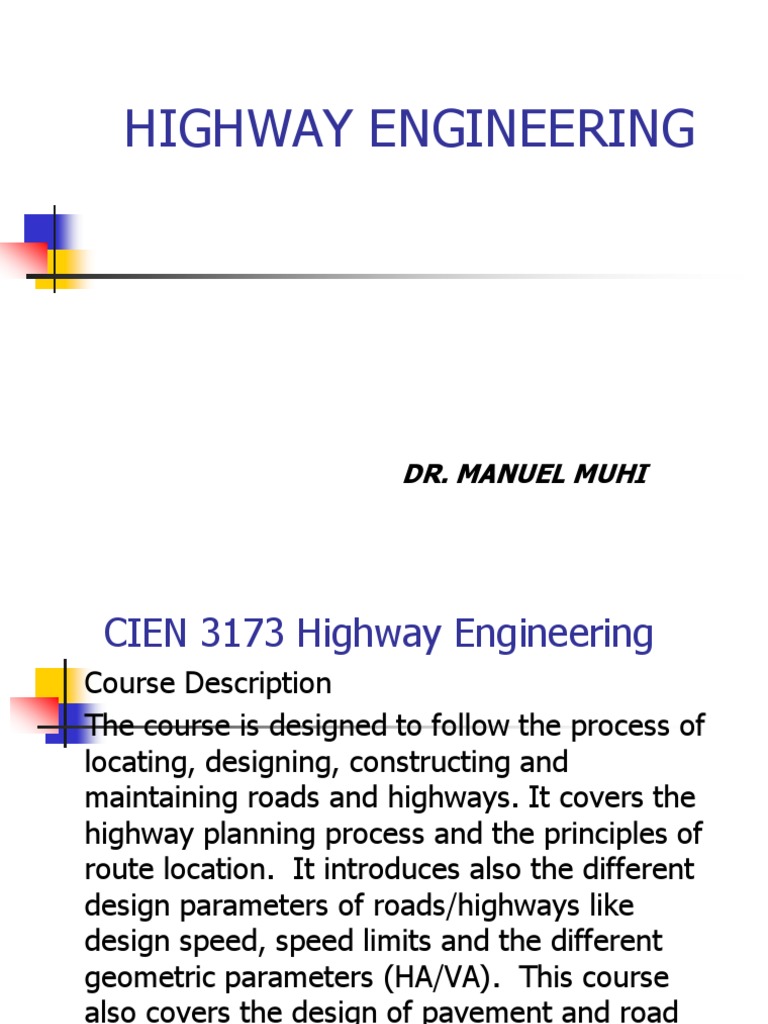 Highway Engineering 1 | PDF | Interchange (Road) | Road