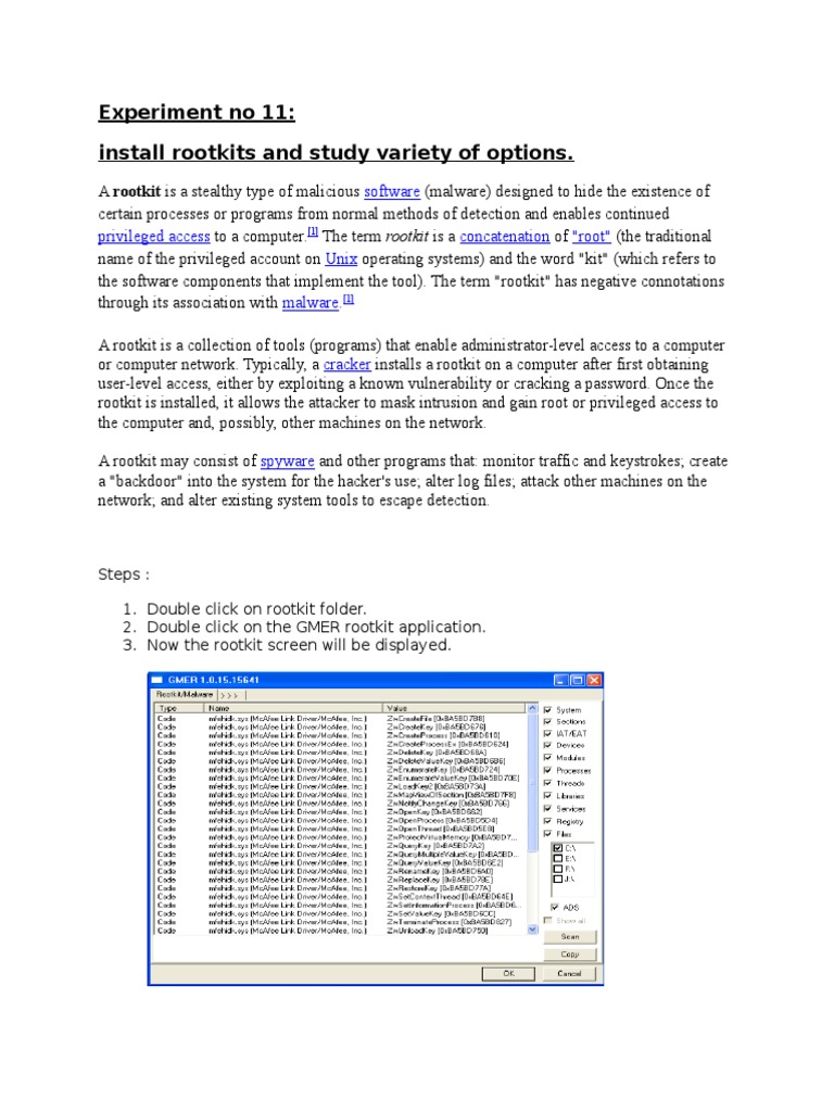 11 Rootkit | PDF