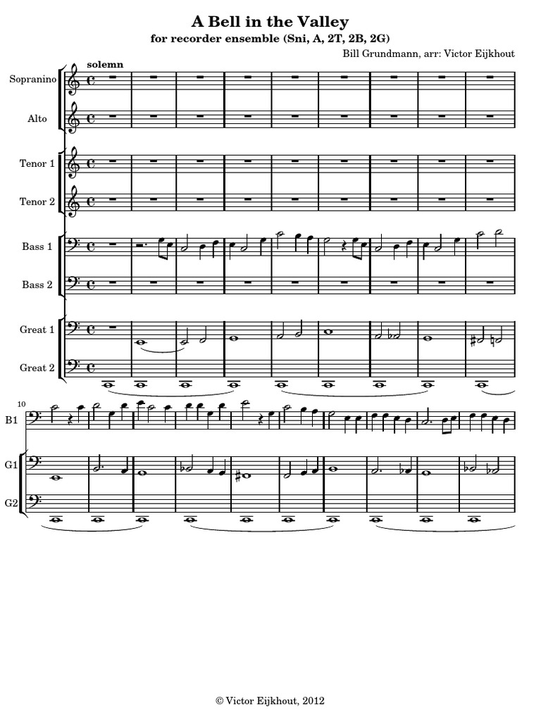Bell Score | PDF | Musical Instruments | Woodwind Instruments