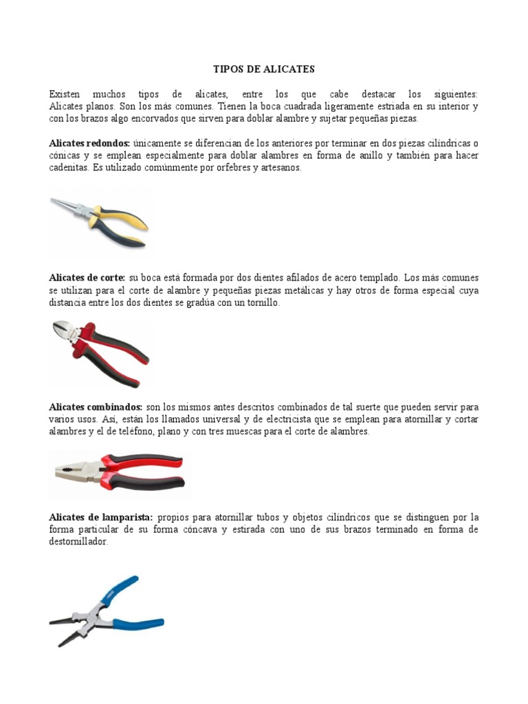 Tipos de Alicates | PDF