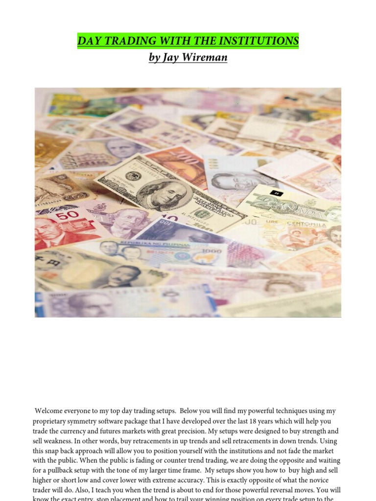 Day Trading With The Institutions | PDF | Day Trading | Trading Room