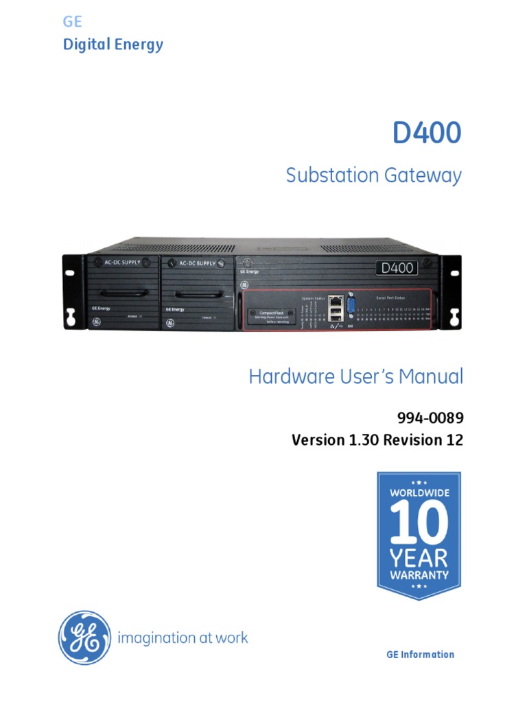 994-0089 D400 Substation Gateway Hardware User Manual v1.30 R12 | PDF ...