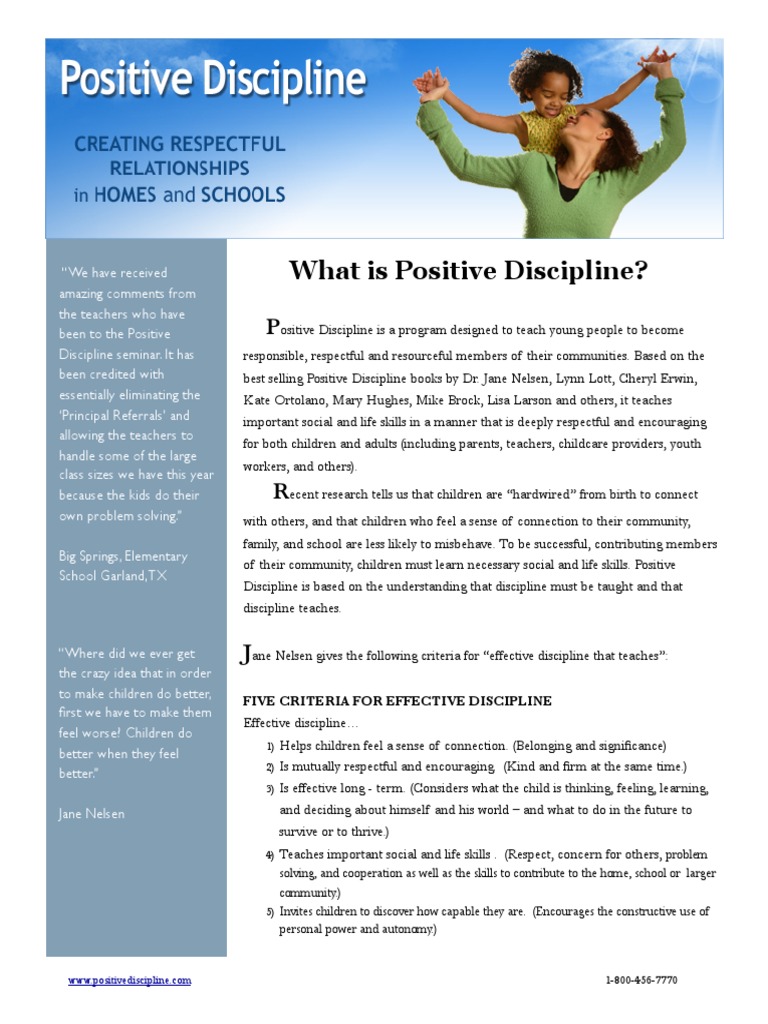 What Is Positive Discipline PDF | PDF | Human Development | Psychotherapy