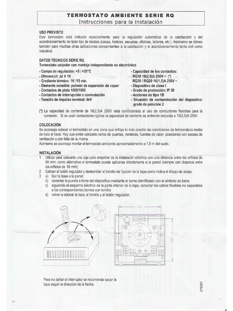 Manual Termostato Simple Anwo | PDF