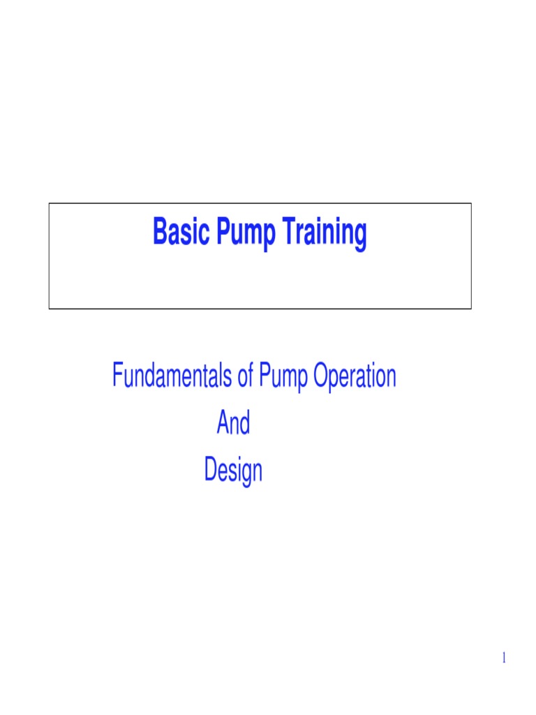 Basic Pump Fundamental | PDF | Pump | Gases