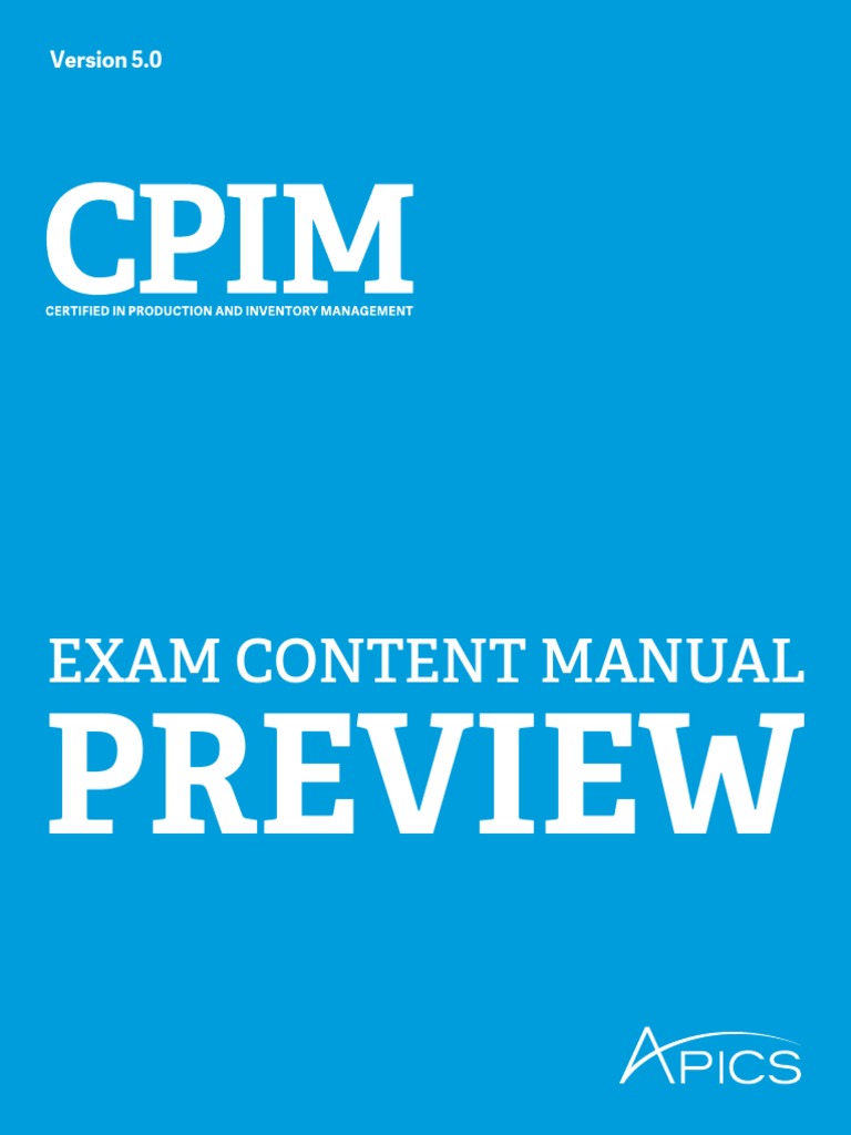 v5 0 Cpim Exam Preview Manual PDF | PDF | Enterprise Resource Planning ...