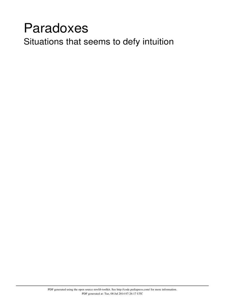 Paradoxes | PDF | Quantum Mechanics | Logic
