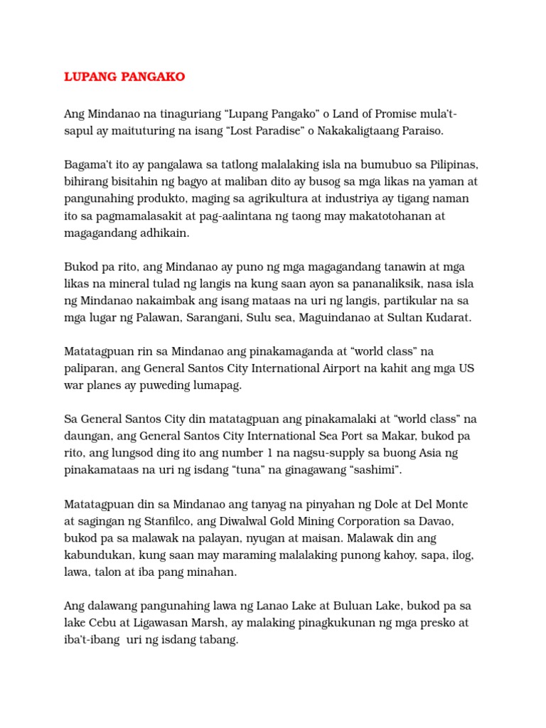 Lupang Pangako | PDF