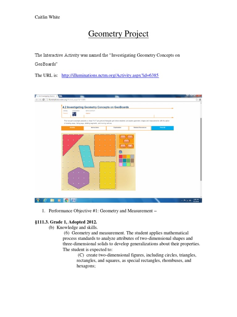 Geometry Project - Math 1351 | PDF