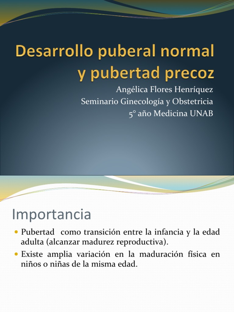 Desarrollo Puberal Normal y Pubertad Precoz | PDF | Pubertad | Hormona ...