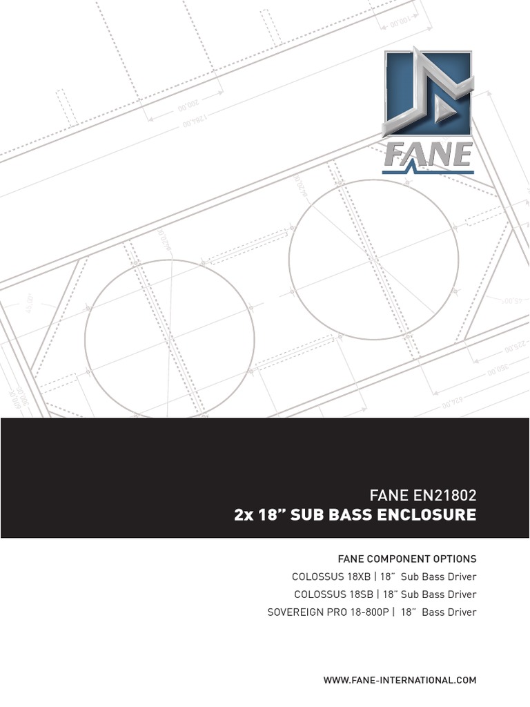 Fane EN21802 Enclosure PDF | PDF | Loudspeaker | Inductor
