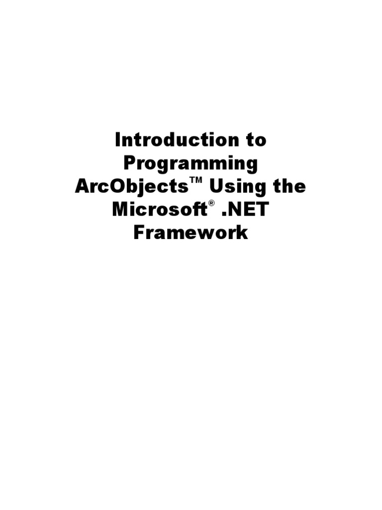 Introduction To Programming Arcobjects U | PDF | Arc Gis | Esri