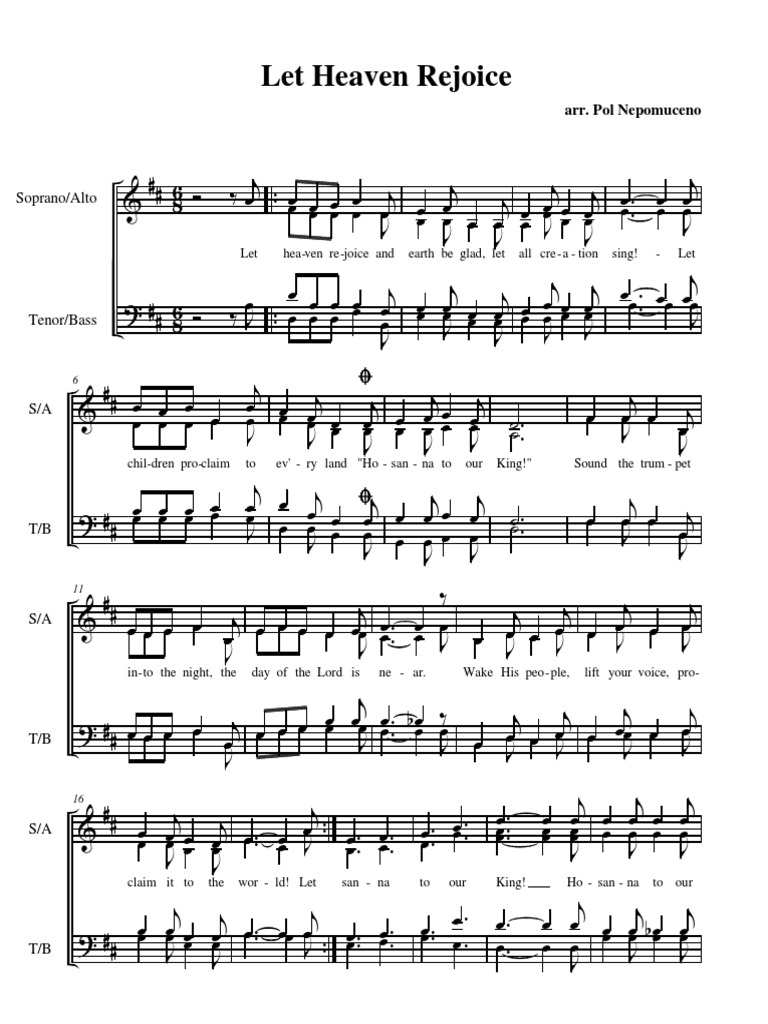 Let Heaven Rejoice -Satb