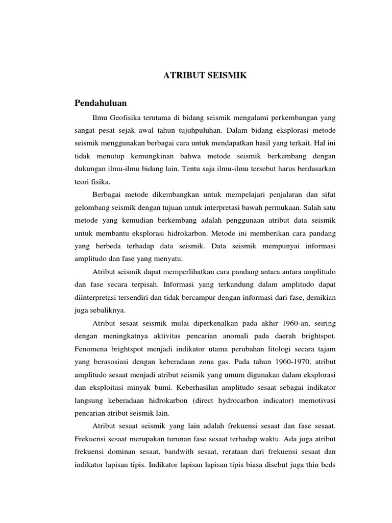 Atribut Seismik I | PDF