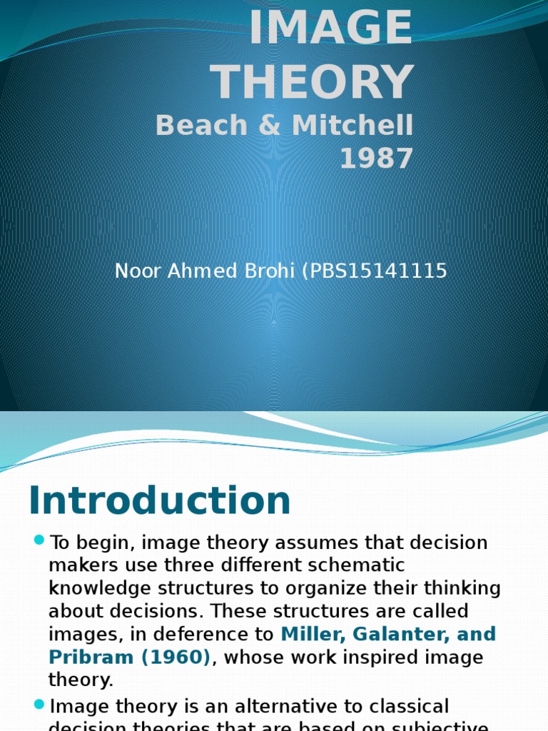 Image Theory PPT | Theory | Goal