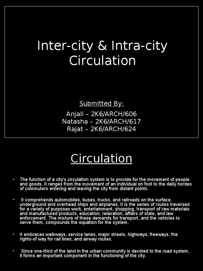 5 Inter-City & Intracity Circulation | PDF | Street | Pedestrian Crossing