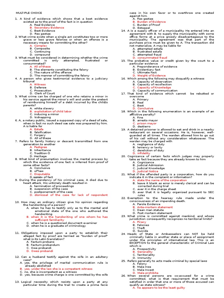 CLJ With Answers | PDF | Defamation | Pardon