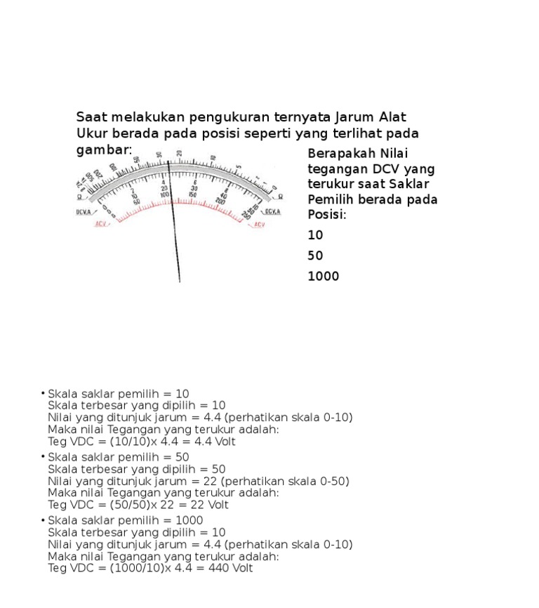 Contoh Soal Multimeter | PDF